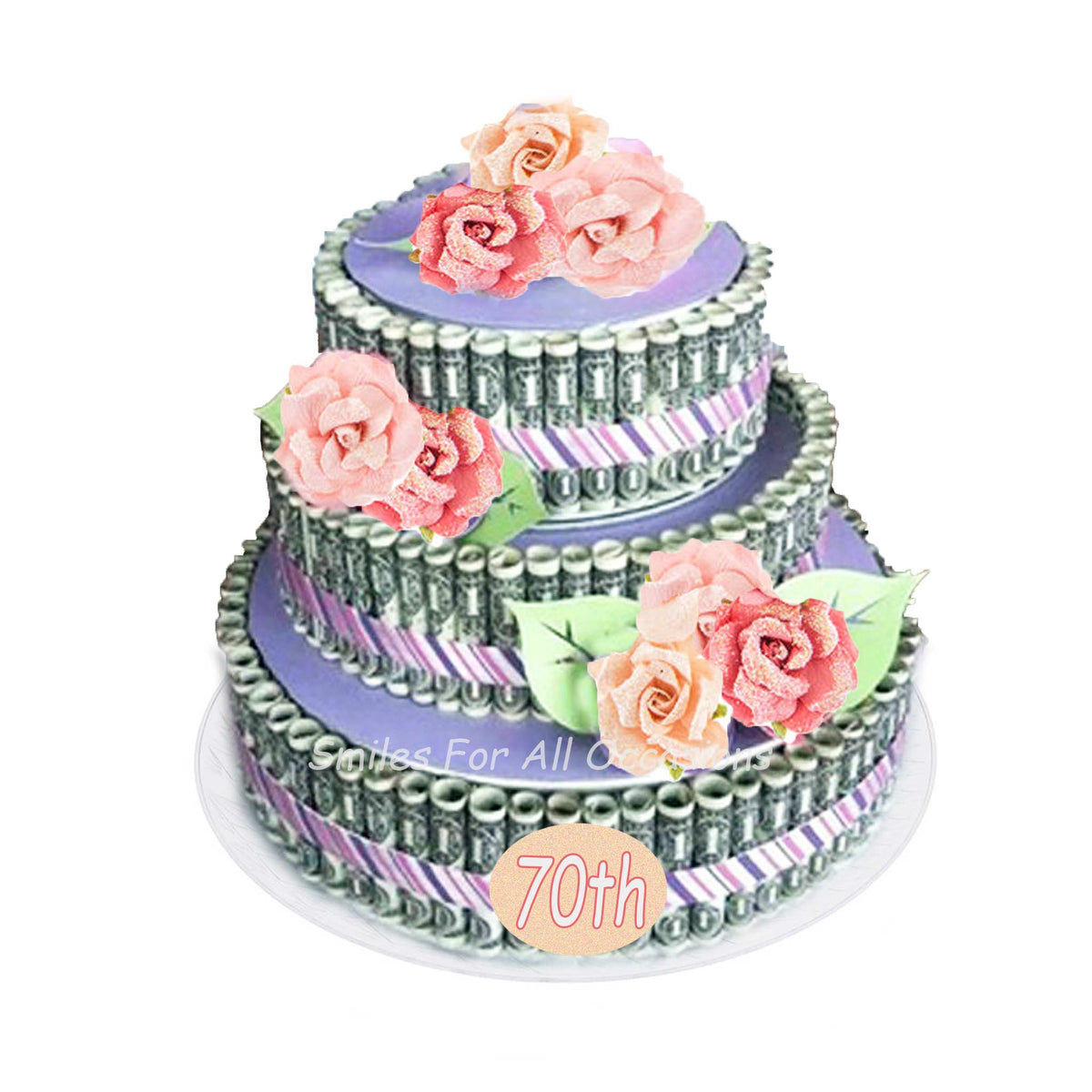 Cash Money Flower Age Cake – Smiles For All Occasions